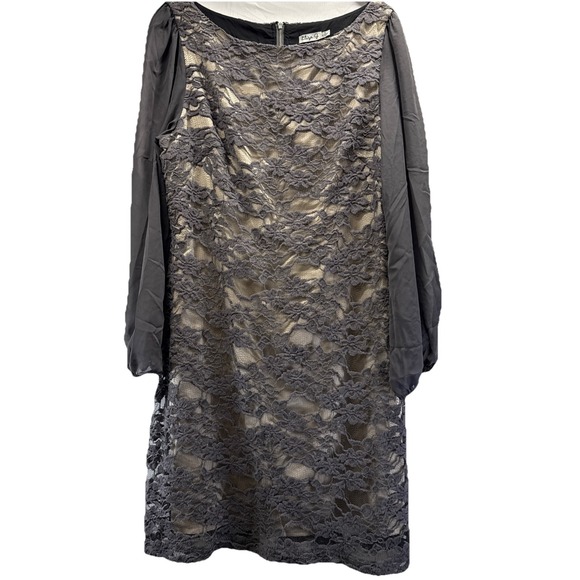 Eliza J | Dresses | Eliza J Lace Sheath Dress Sz 4 Romantic Overlay ...